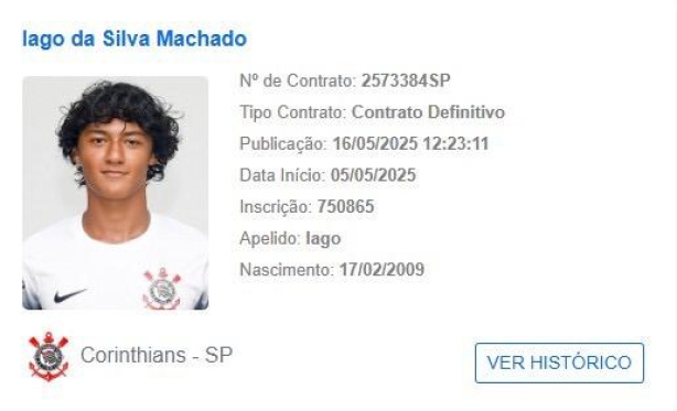 Joia do Sub-17 assina primeiro contrato profissional com o Corinthians; veja detalhes