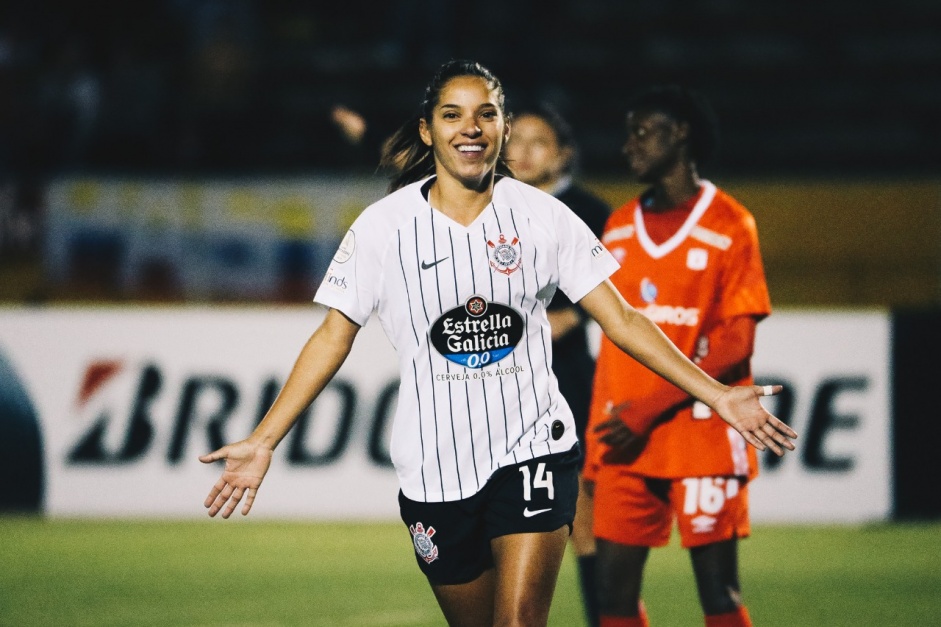 Millene durante goleada sobre América de Cali, pela Libertadores 2019