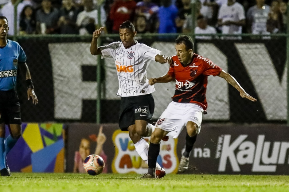 Raul durante vitória sobre o Athletico-PR, pela Copinha 2020